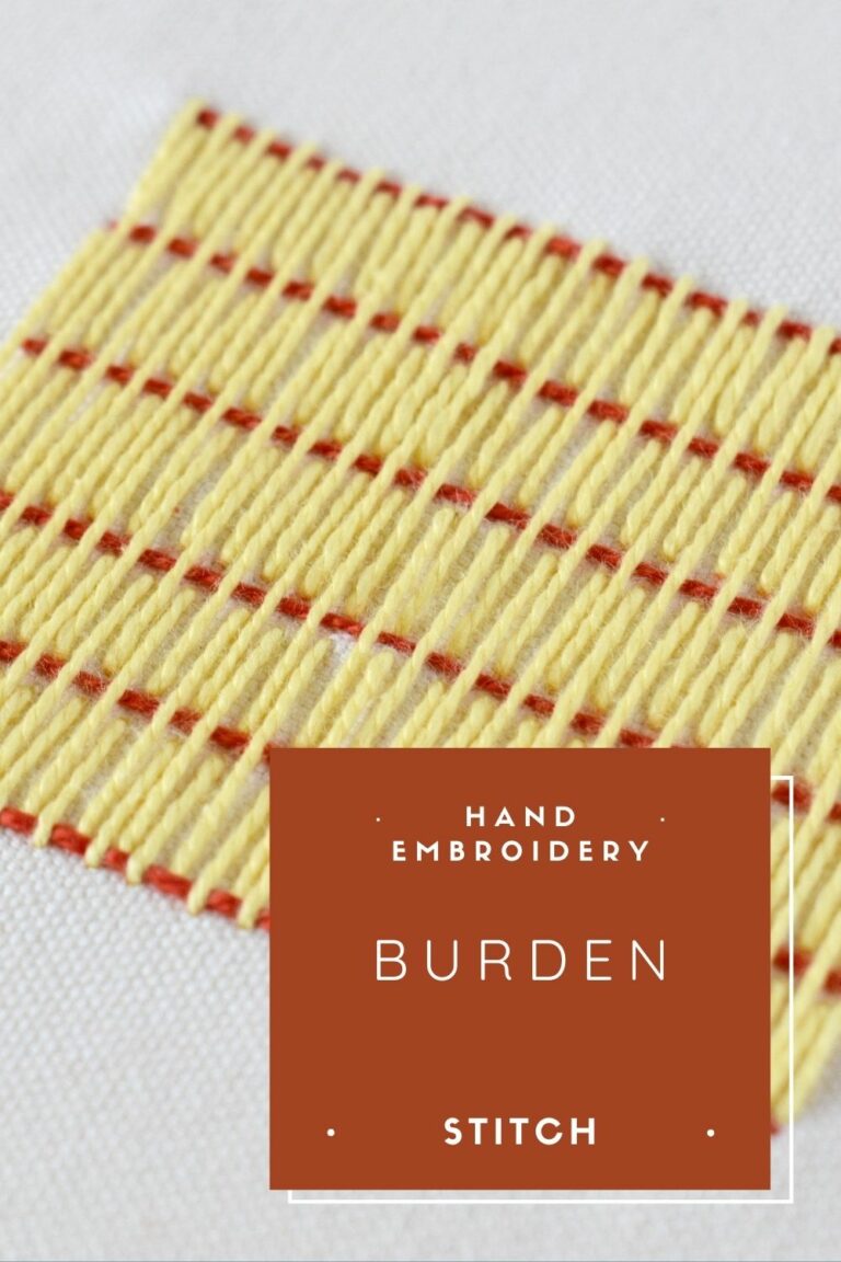 Burden Stitch: Library of hand embroidery stitches