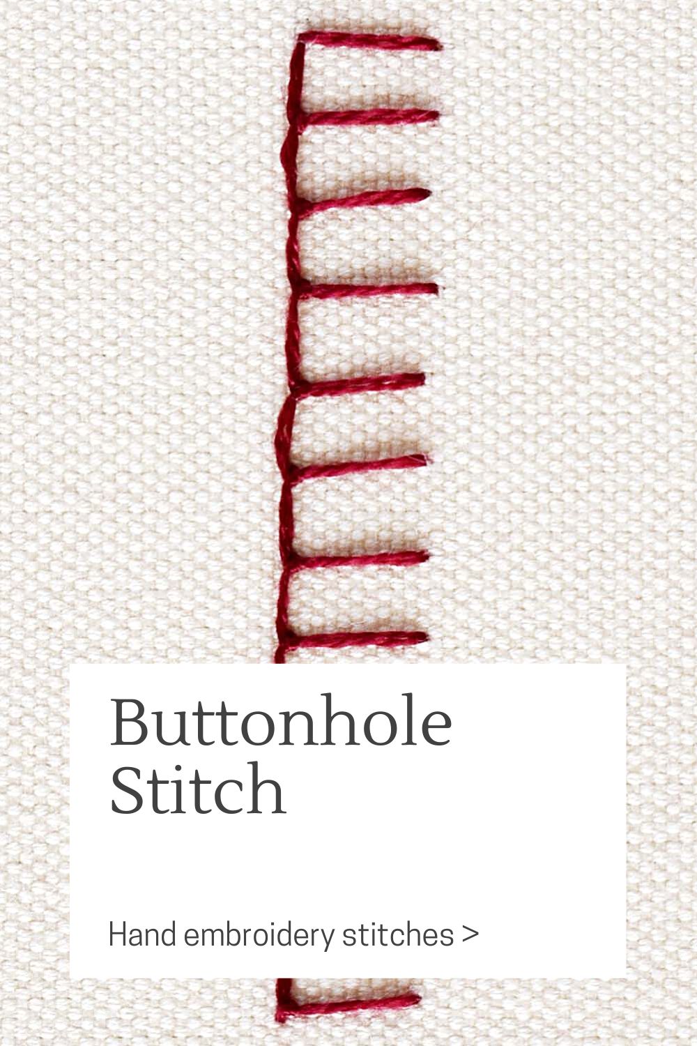Buttonhole Stitch Embrodery: Library of Hand Embroidery Stitches
