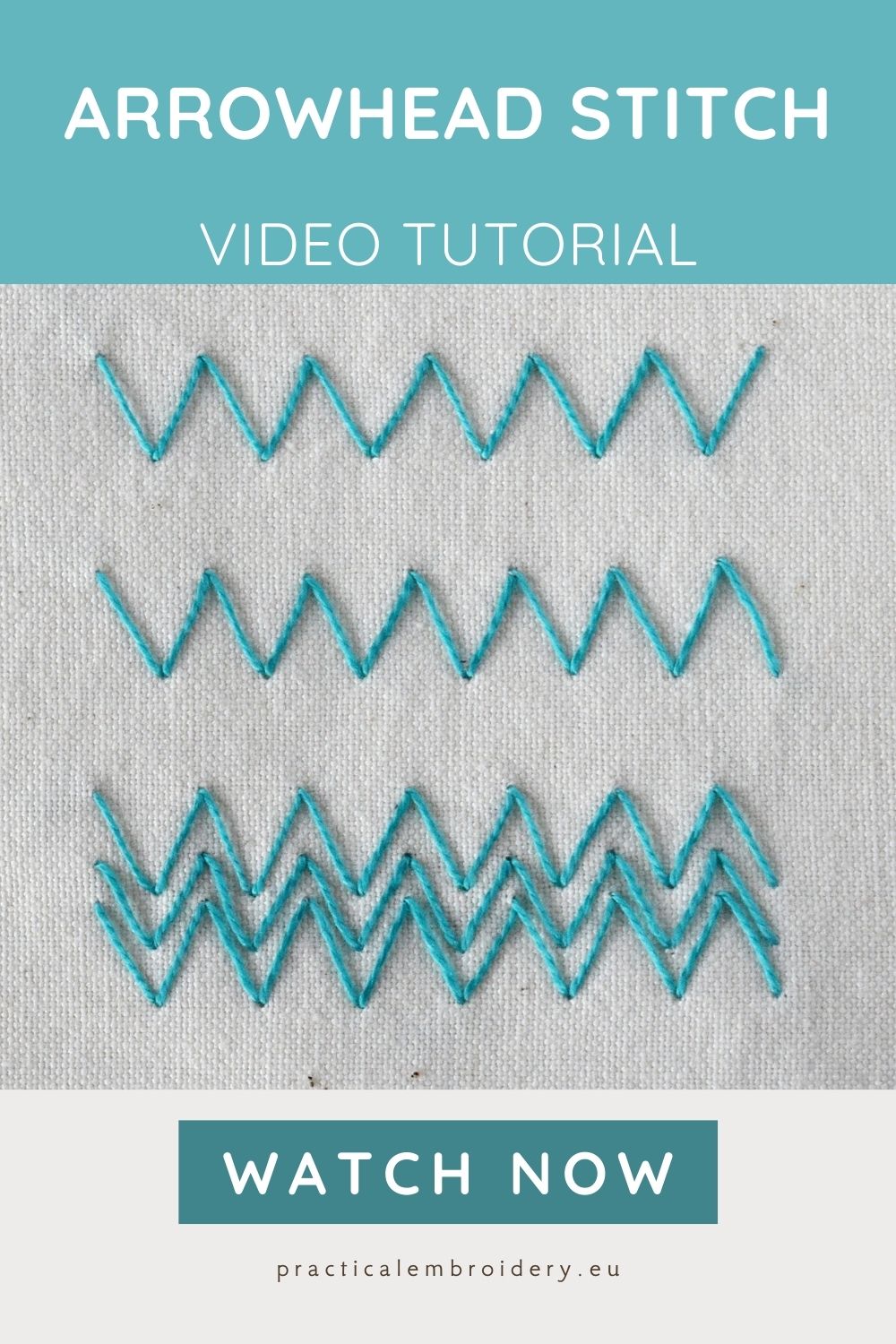Arrowhead Stitch Video Tutorial: Library of Embroidery Stitch