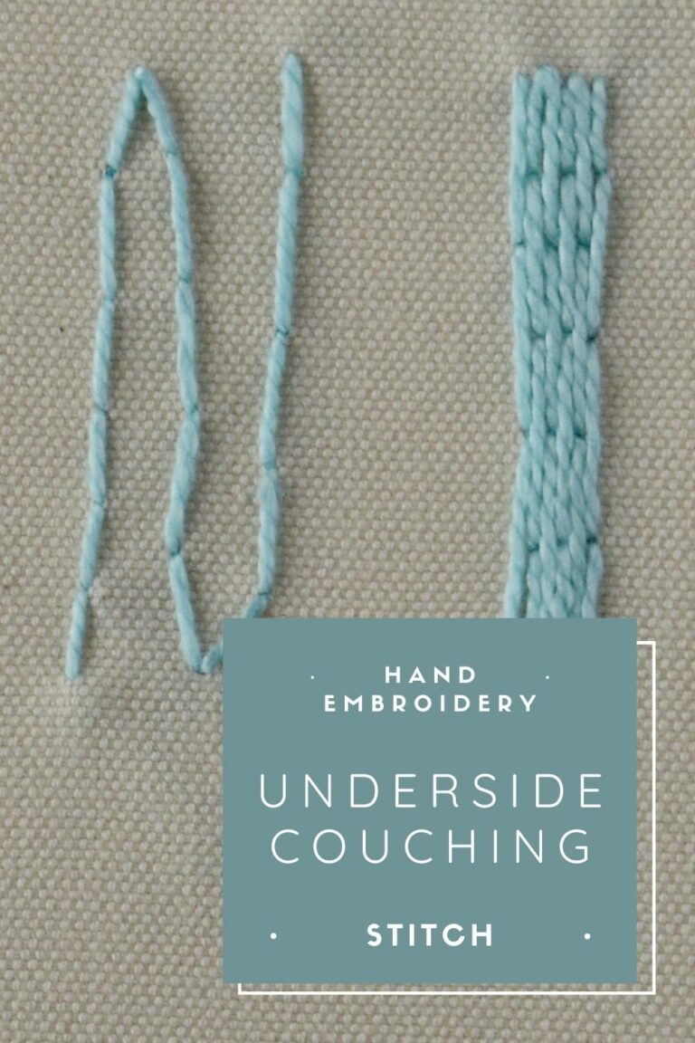 Underside Couching Stitch : Library of Embroidery Stitches