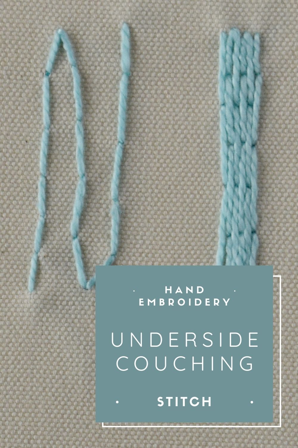 Underside Couching Stitch : Library of Embroidery Stitches