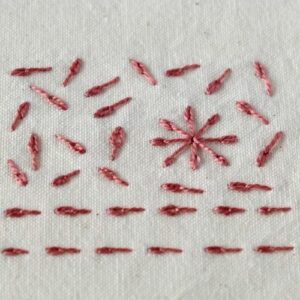 Detached Chain Stitch: Library of hand embroidery stitches