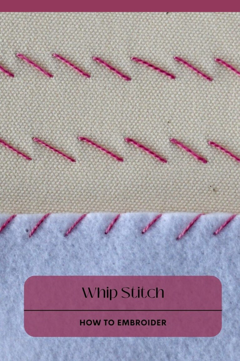 Whip Stitch : Library of Embroidery Stitches