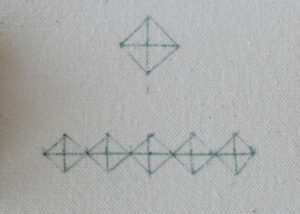 Diamond Eyelet Stitch: Library of hand embroidery stitches