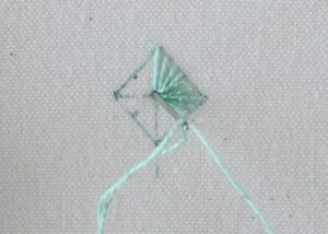 Diamond Eyelet Stitch: Library of hand embroidery stitches