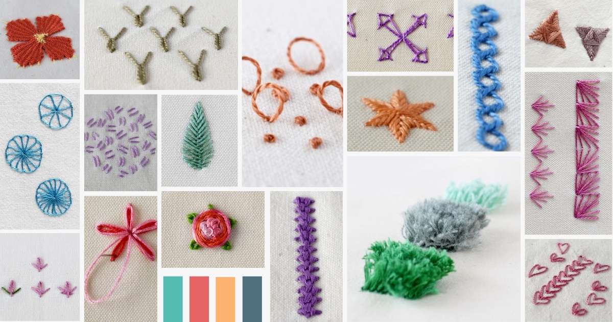 Decorative embroidery stitches