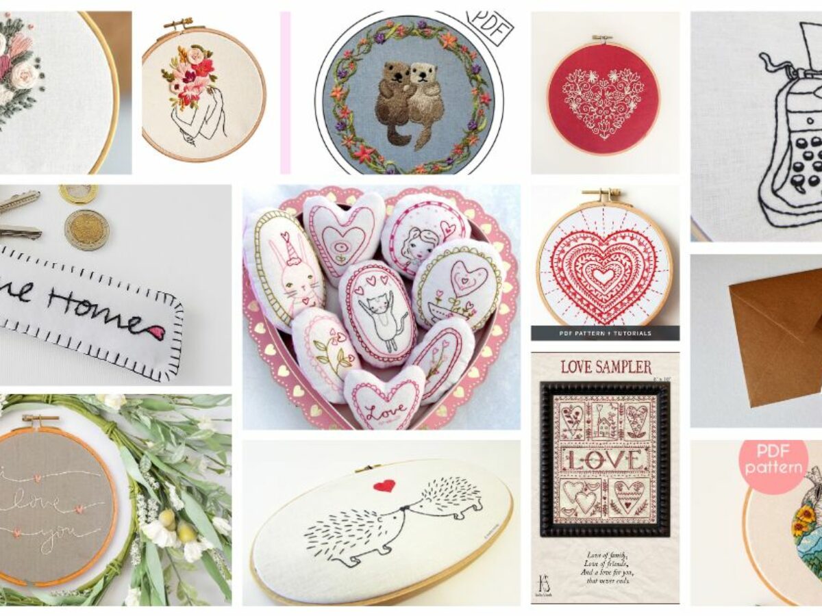 Printable Valentine Hand Embroidery Pattern